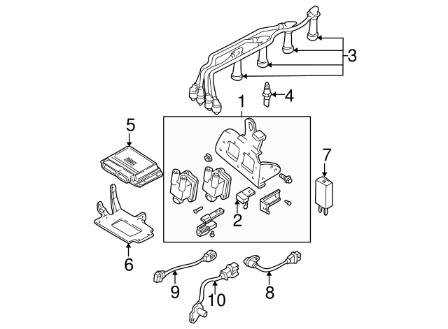 2001-2003 Hyundai Elantra Ignition Coil 27301-23510 | OEM Parts Online