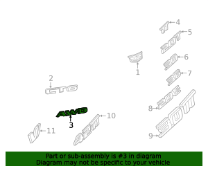2016-2024 Cadillac Emblem 84604285 GM | GMPartsDirect.com