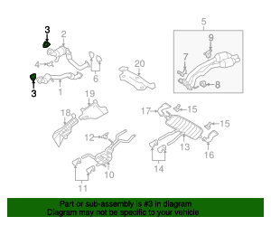 2007-2010 Audi Q7 Exhaust Pipe Gasket 7L6-253-115-E | Audi USA Parts