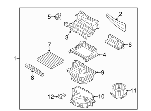 2013-2017 Hyundai Elantra GT Blower Assembly Seal 97127-A5000 | QuirkParts