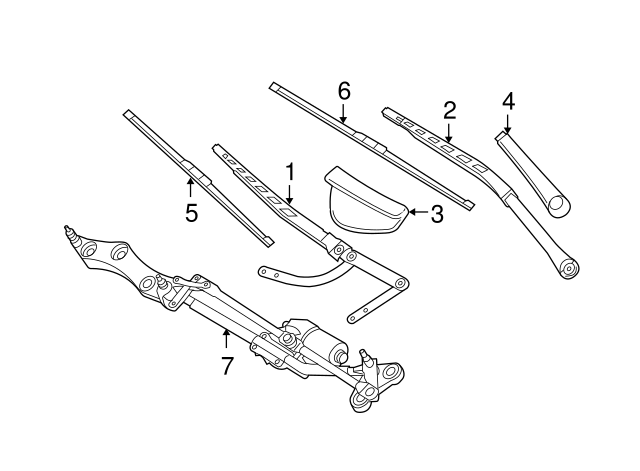 61619449958 - 2004-2011 BMW Wiper Arm (61-61-9-449-958) | BMW of South ...