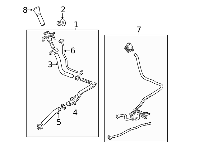 2021-2024 GM (Replaces 86819914) Fuel Filler Neck 86819914 GM ...