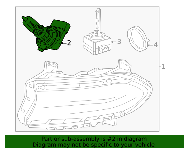 2015-2023 Mopar Headlamp Bulb L09005HL | Mopar Parts Canada