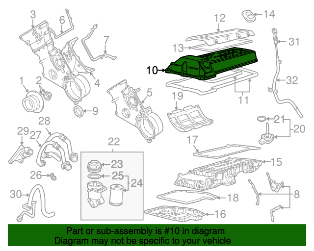 Genuine BMW 11-12-1-703-172 | Valve Cover | FREE Shipping on Most ...