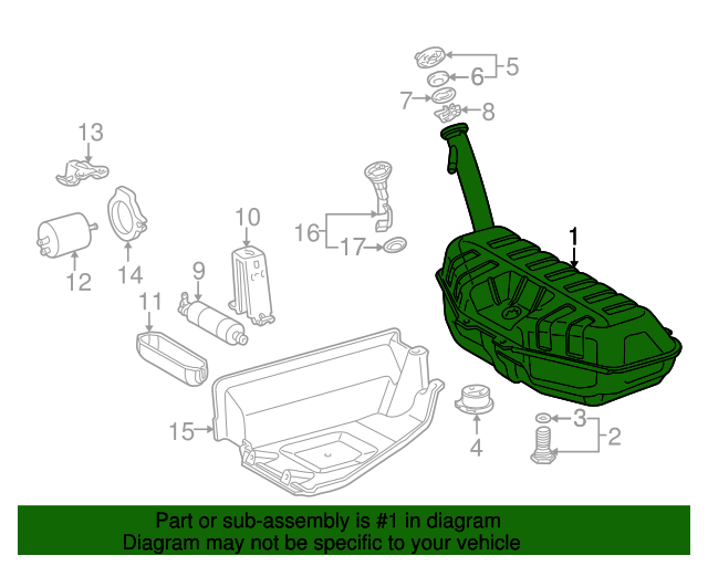 1998 Mercedes-Benz E 320 Fuel Tank 210-470-70-01 | World Mercedes-Benz ...