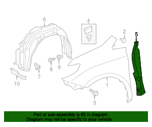 2015-2020 Toyota Sienna Inner Seal 53883-08021 | OEM Parts Online