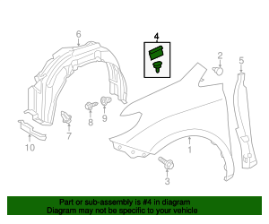 53389-08020 - Upper Seal 2013-2020 Toyota Sienna | Longo Toyota Parts