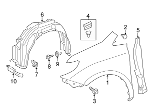 2015-2020 Toyota Sienna Inner Seal 53883-08021 | OEM Parts Online