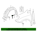 2000-2021 Toyota Fender Liner Screw 90080-15091 | Toyota Parts Center