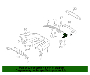 219-880-07-52 - Bumper Impact Absorber 2006-2011 Mercedes-Benz ...