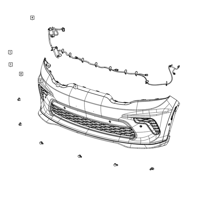 Front Fascia Wiring | 2021-2023 Dodge Durango - SKU: 68494439AA ...