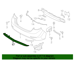 2014-2016 Hyundai Elantra Lower Cover 86612-3X710 | QuirkParts