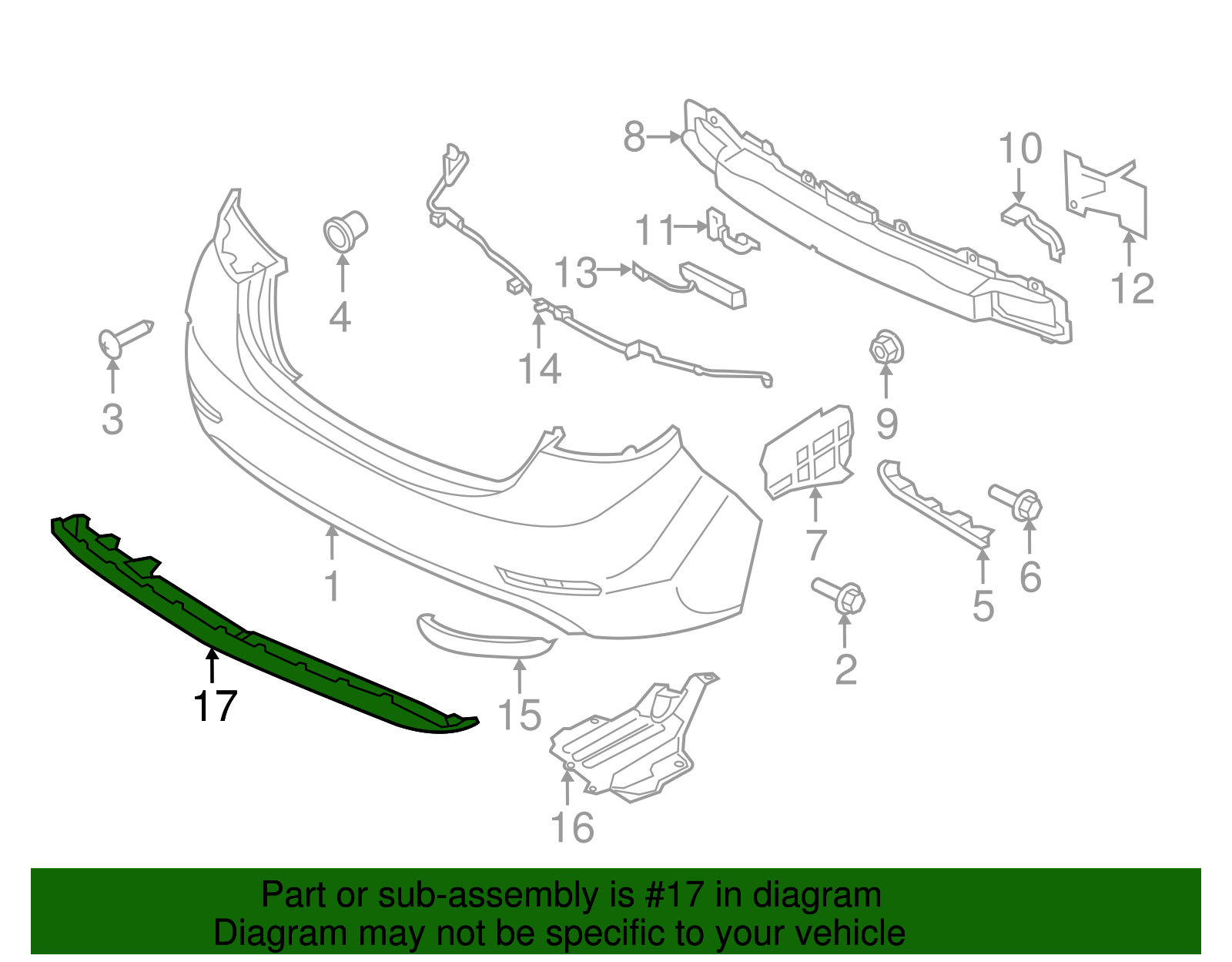 2014-2016 Hyundai Elantra Lower Cover 86612-3X700 | OEM Parts Online