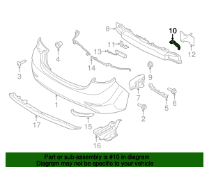 2014-2016 Hyundai Elantra Impact Bar Upper Bracket 86681-3X800 | OEM ...