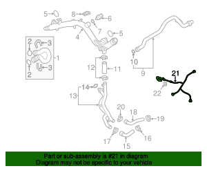 8R0-121-081-AN - Overflow Hose 2013-2017 Audi | Audi OEM Parts