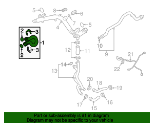 2009-2017 Audi Radiator Coolant Hose 8R0-121-101-C | AutoNation Parts