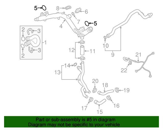Genuine Audi 06E-121-119-K | Water Pipe O-Ring | FREE Shipping on Most ...