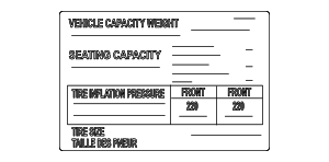 2009 Mazda RX-8 Tire Info Label FE04-69-014 | Florida Mazda Parts