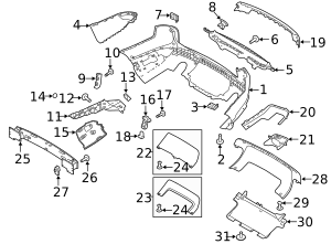 Genuine OEM Center Cover Part# LR109724 Fits 2018-2020 Land Rover Range ...