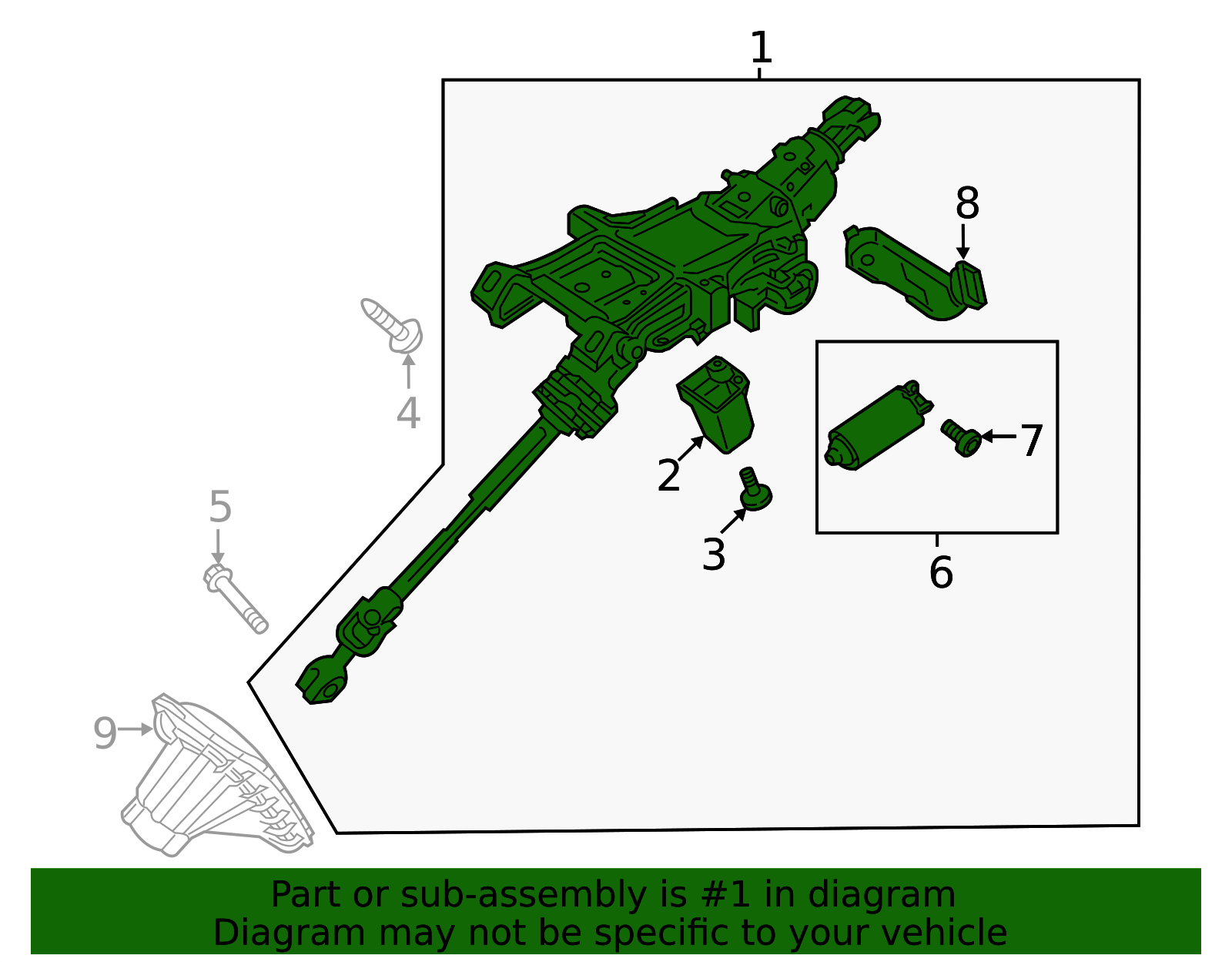 H3GZ-3C529-D - Steering Column 2017-2020 Lincoln Continental | Big 3 ...
