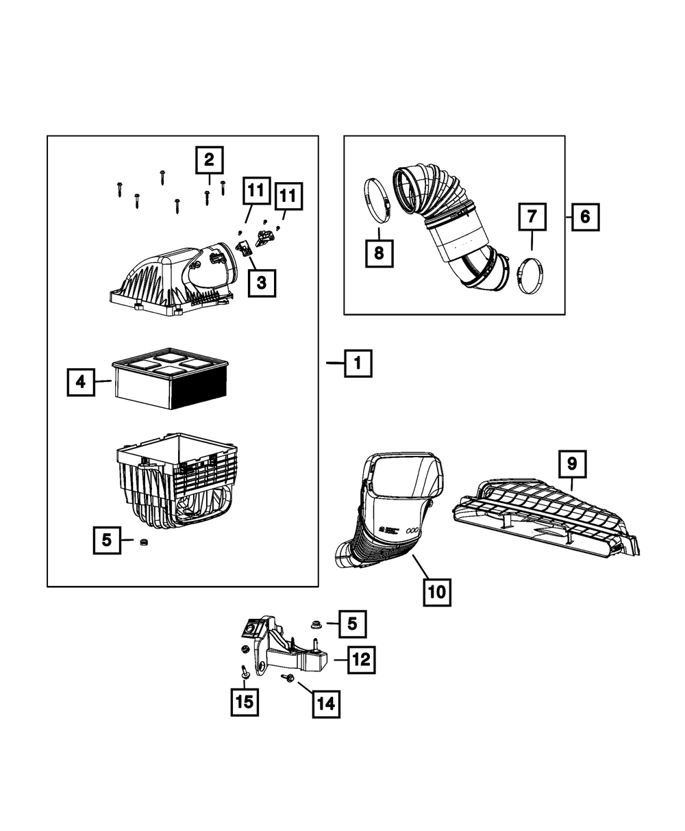 68321027AA - Air Inlet Duct 2019-2025 Ram | Mopar Factory Parts