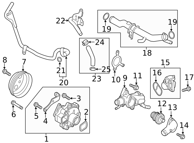 PYFB-15-19YC - Engine Coolant Outlet Flange 2018-2023 Mazda ...