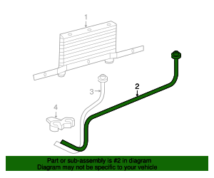 2009 GM Automatic Transmission Fluid Cooler Upper Line 25999417 GM ...