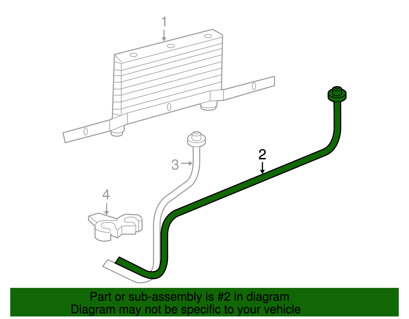 25999416 - Automatic Transmission Auxiliary Fluid Cooler Upper Line ...