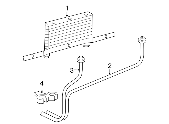 2009 GM Automatic Transmission Fluid Cooler Upper Line 25999417 GM ...