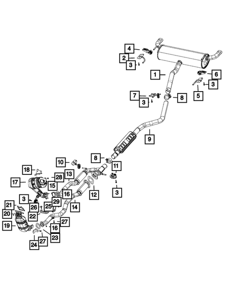 Exhaust System for 2014 Jeep Cherokee | Mopar Online Parts