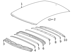 2022-2023 Honda Civic Roof Bow 62141-T20-305ZZ | Honda Parts Cheap