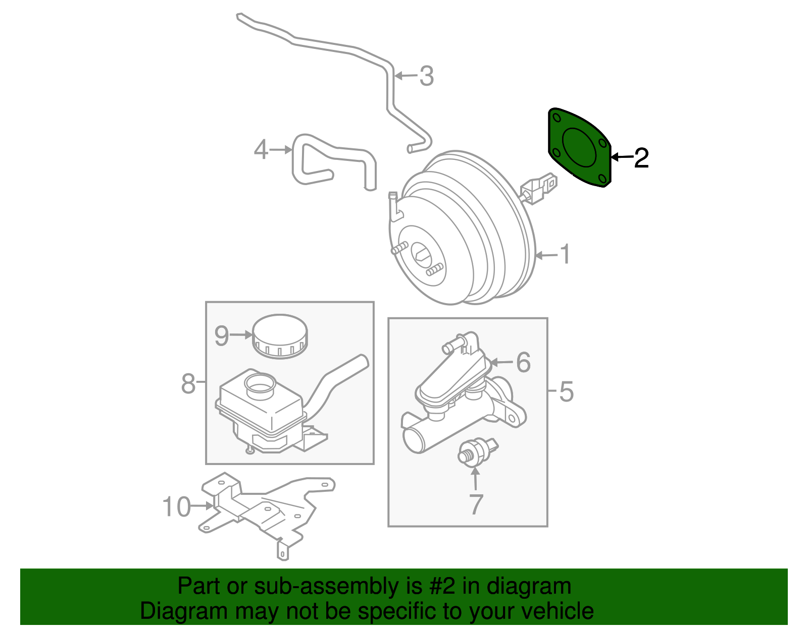1990-2007 Nissan Brake Booster Gasket (S13 S14 S15 Z32 R32 R33 R34 ...