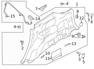 2022 Subaru Ascent Side Trim Panel 94027XC14BVH | Subaru Parts Store