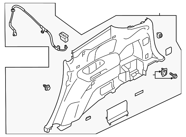 2022 Subaru Ascent Side Trim Panel 94027XC14BVH | Subaru Parts Store
