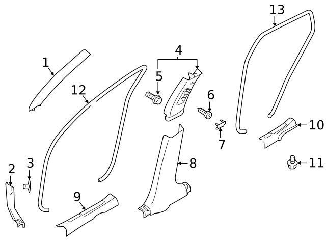 2019-2020 Infiniti QX50 Opening Trim 76924-5NA0A | INFINITI Parts ...