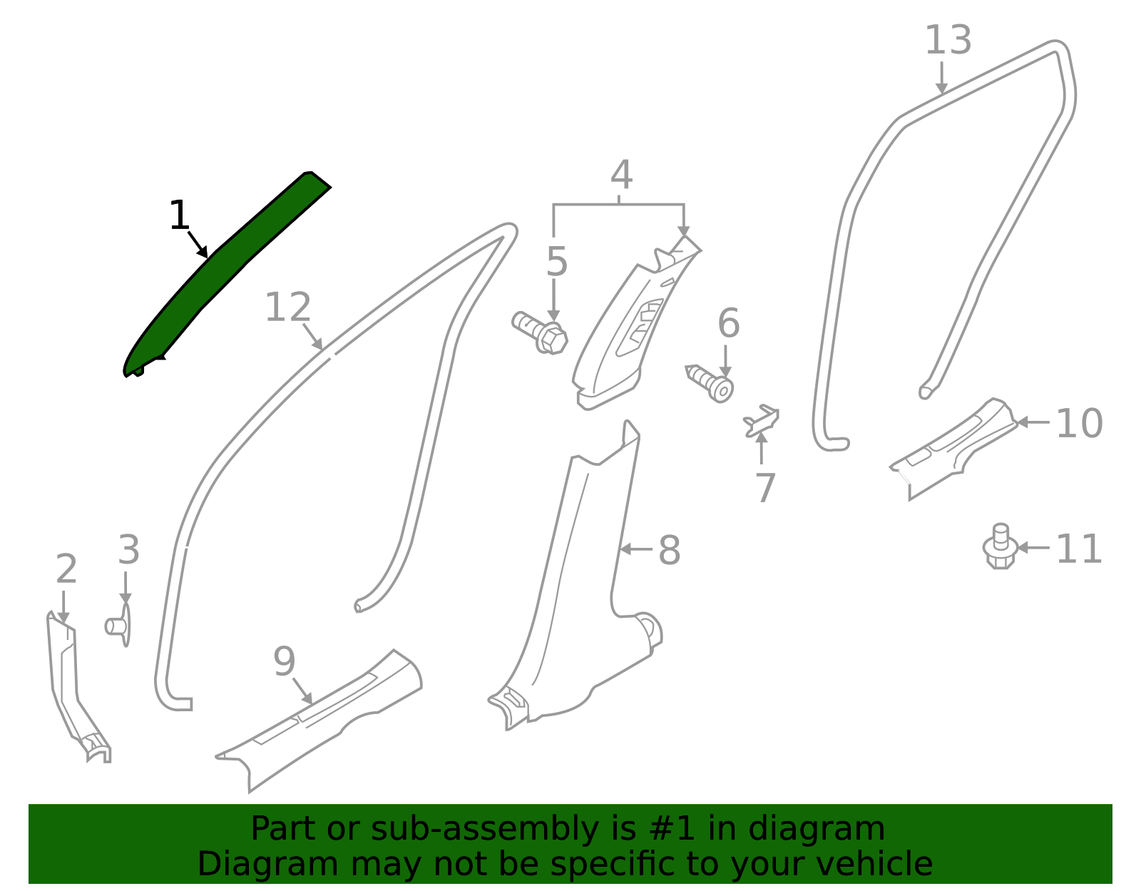 2019-2020 Infiniti QX50 Windshield Pillar Trim 76911-5NA0A | Infiniti ...