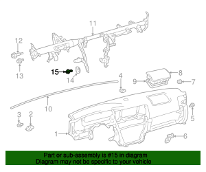 2003-2011 Toyota Reinforcement Mount Bolt 90080-11333 | Toyota Parts Center