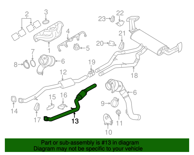18307646117 - 2011-2019 BMW Center Muffler (18-30-7-646-117) | BMW of ...