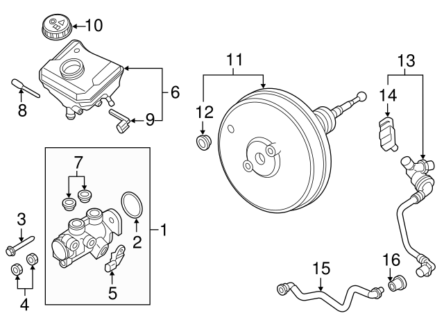 4M0-611-021-H - Master Cylinder 2017-2023 Audi | Audi OEM Parts