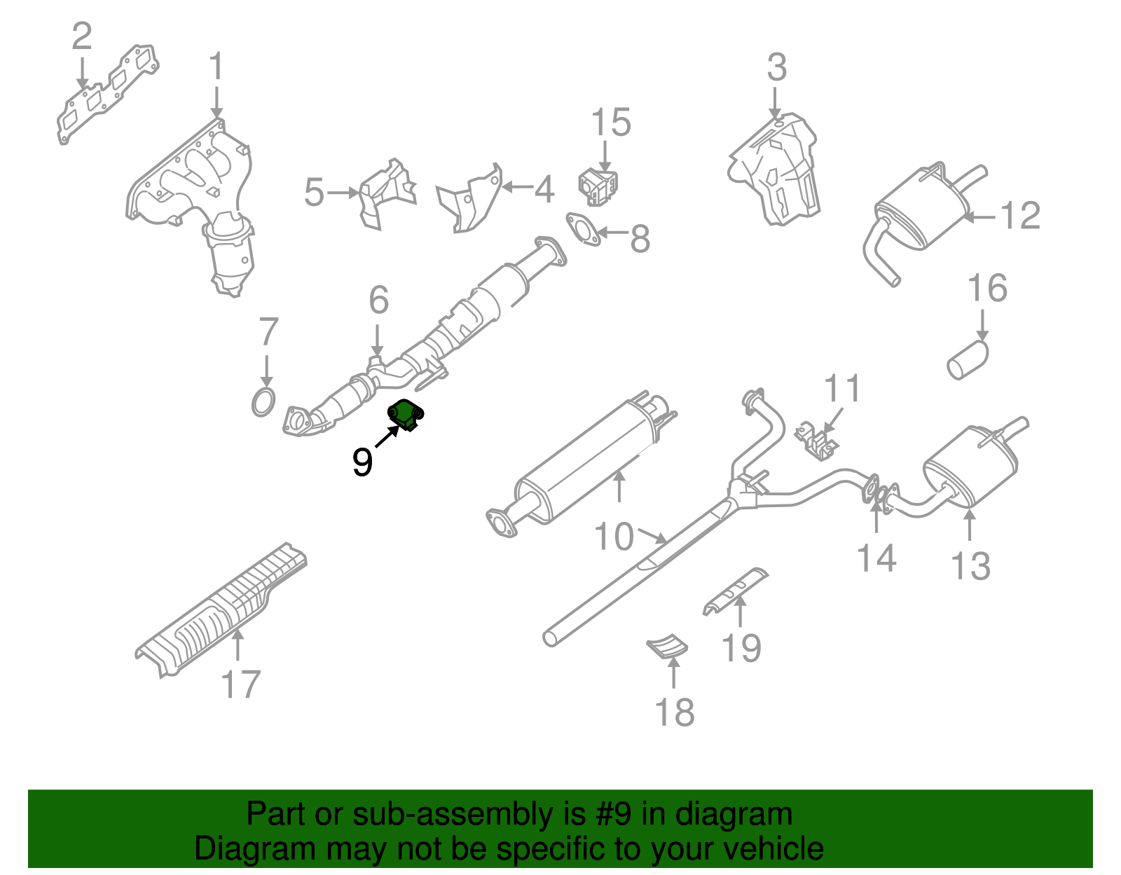 2007-2018 Nissan Altima Front Pipe Mount 20611-JA000 | Bill Kay Nissan ...