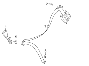 2007-2014 Mercedes-Benz Seat Belt Lap and Shoulder Belt 216-860-10-85 ...