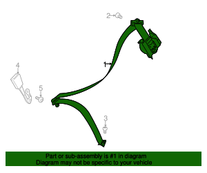 2007-2014 Mercedes-Benz Seat Belt Lap and Shoulder Belt 216-860-10-85 ...