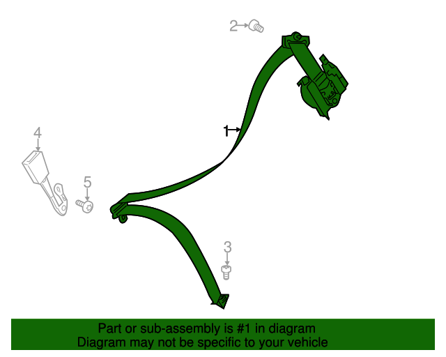 2007-2014 Mercedes-Benz Seat Belt Lap and Shoulder Belt 216-860-10-85 ...