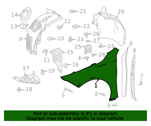 118-881-04-00 - Fender 2020-2021 Mercedes-Benz | Mercedes-Benz USA Parts