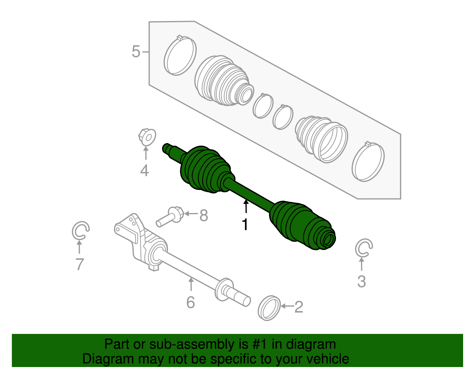 AE5Z-3A427-E - Axle Assembly 2010-2012 Ford | Big 3 Auto Parts