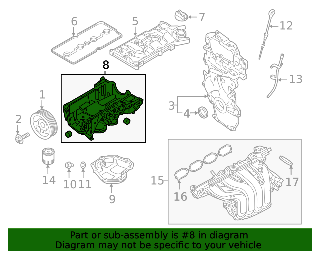 2020-2024 Nissan Sentra Oil Pan 11110-5TM1A | My Nissan Part
