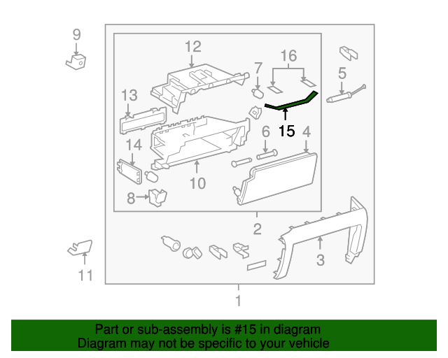 2010-2020 Toyota Glove Box Door Holder 55584-30010 | Toyota Parts Center