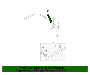 86381-2F001 - Black Out Tape 2004-2009 Kia | Kia.Parts Store