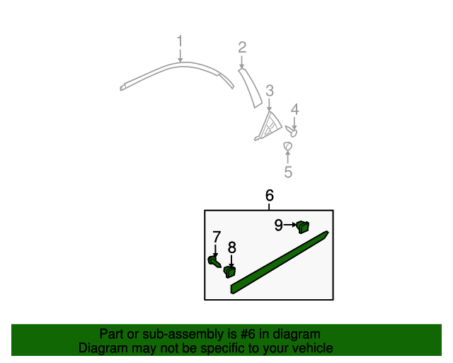 87721-2F000 - Body Side Molding 2004-2009 Kia | Kia.Parts Store