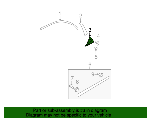 2005-2009 Kia Spectra5 Corner Cover 83830-2F200 | OEM Parts Online